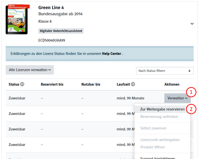 Wie gebe ich als Elternteil eine Lizenz, die ich gekauft habe, an mein ...